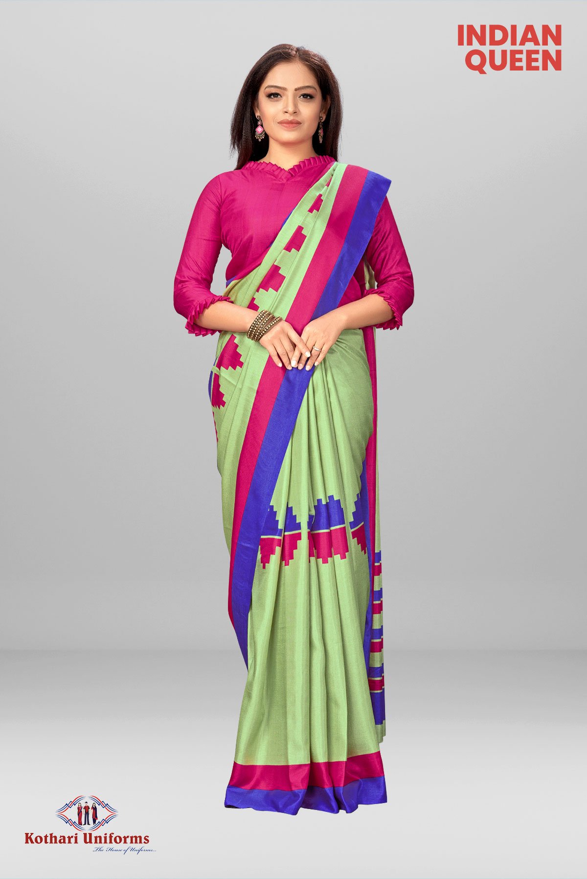 Indian Queen - IQ1D | KOTHARI UNIFORMS | Uniform Sarees