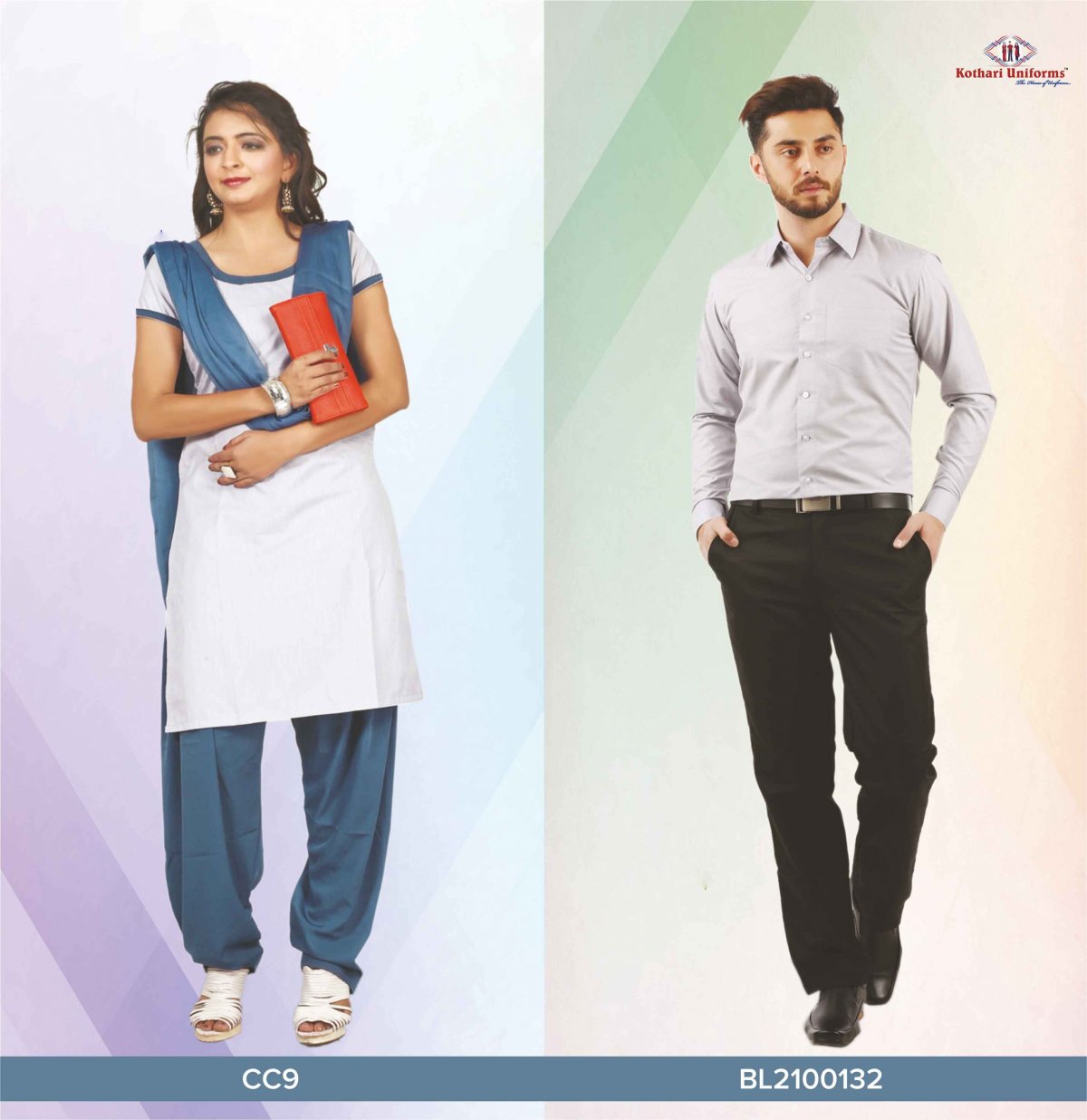 Male & Female Combo CC9 & BL2100132 | Kothari Uniforms | Staff Uniforms