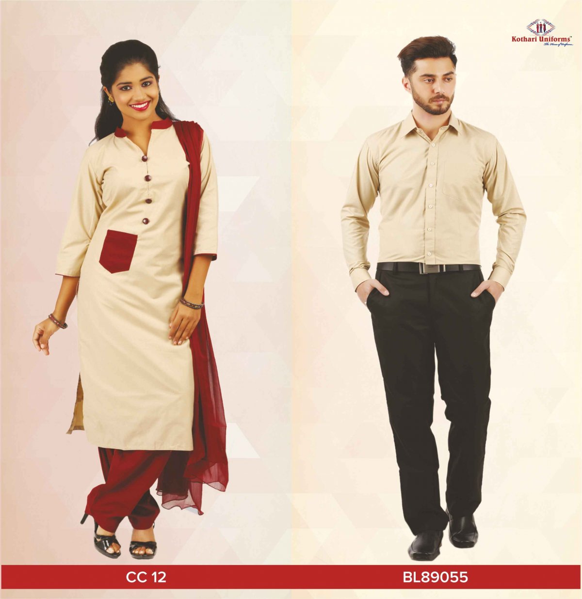 Male & Female Combor CC12 & BL89055 | Kothari Uniforms | Staff Uniforms