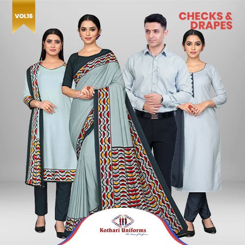 Checks & Drapes - CAD4 Collection | Kothari Uniforms | 1 Team One ...