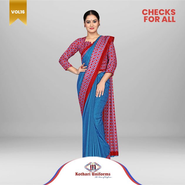 CFA6-Uniform Sarees | Kothari Uniforms | Checks For All
