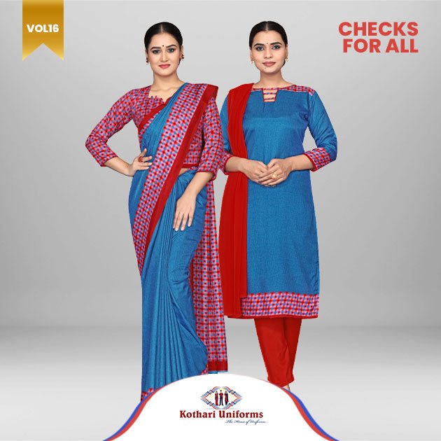 CFA6-Saree Salwar Uniform Combo | Kothari Uniforms | Checks For All