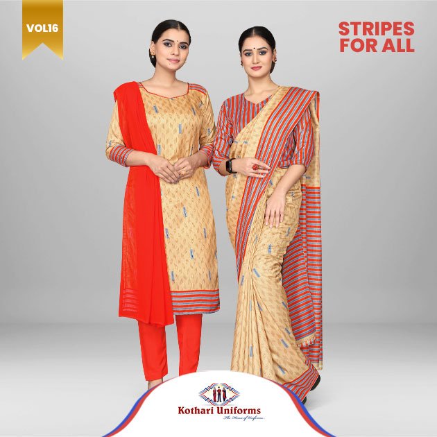 SFA7 - Saree Salwar Uniform Combo | Kothari Uniforms | Stripes For All