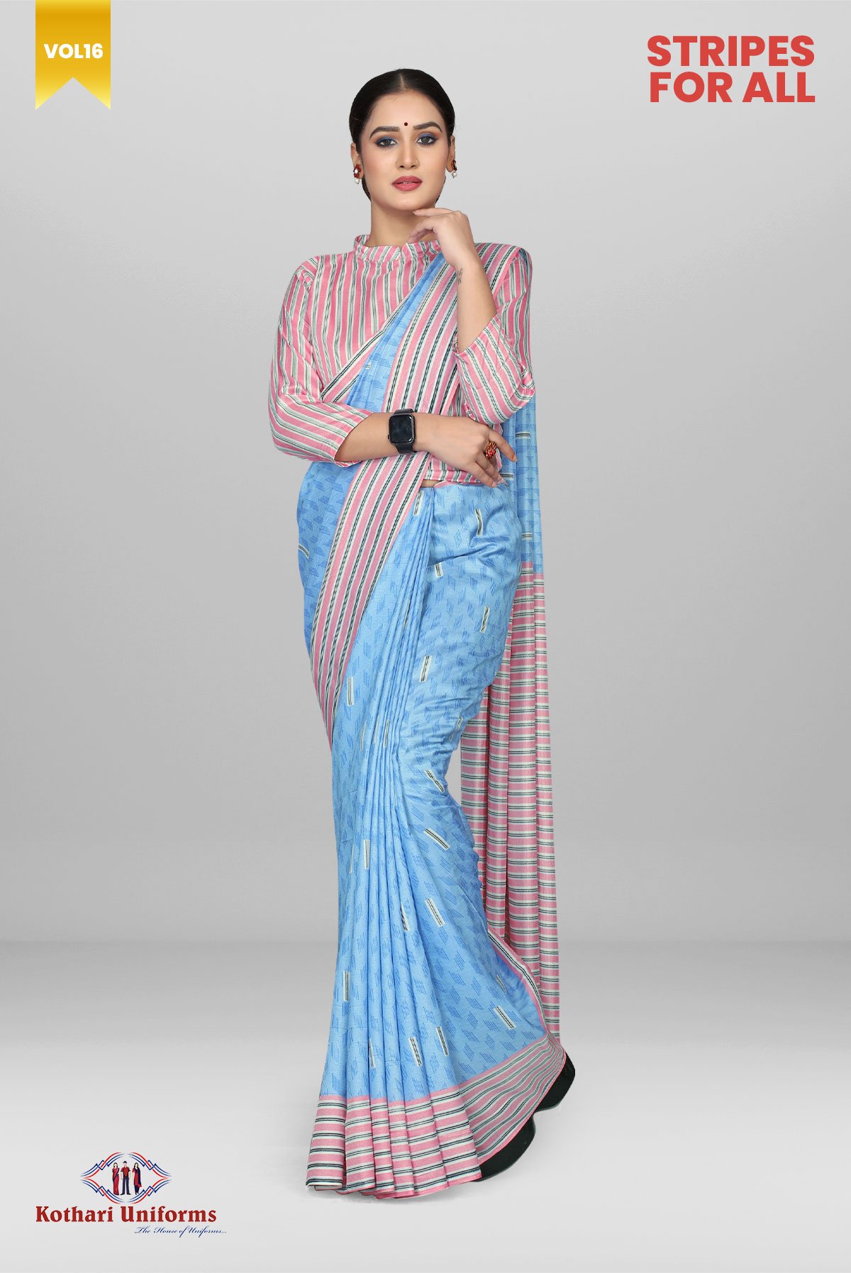 SFA9 - Uniform Sarees | Kothari Uniforms | Stripes For All