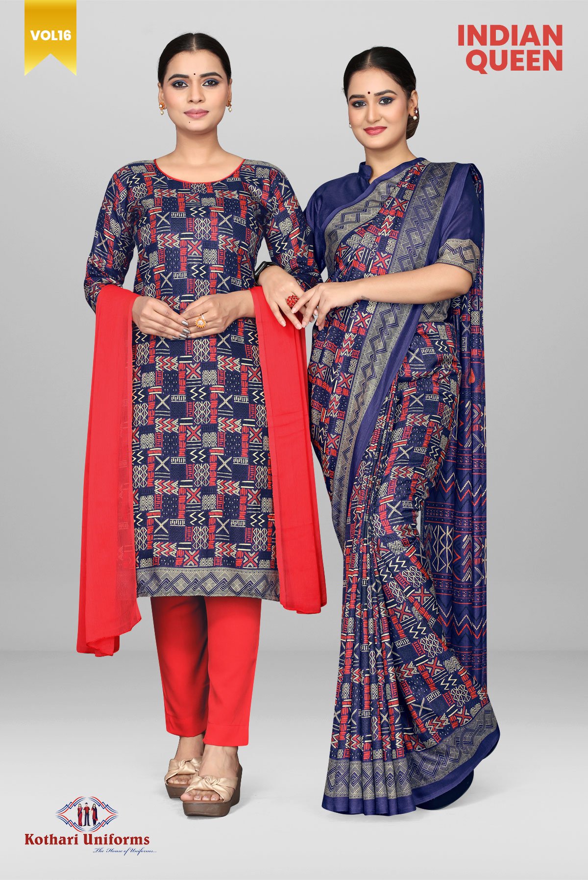 IQ14A - Saree Salwar Uniform Combo | Kothari Uniforms | Indian Queen