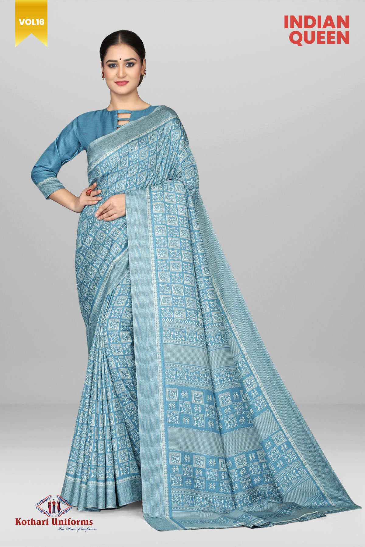 India’s largest Collection of UNIFORM SAREES | Kothari Uniforms, The ...