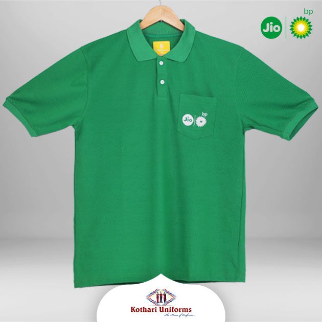 Jio BP Green Branded T-Shirt | Jio BP Uniforms | Stylish Workwear for ...