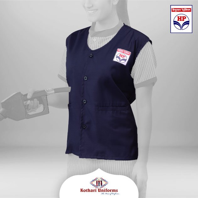 HPCL Navy Blue Sleeveless Waist Coat | HPCL Uniforms | Hindustan ...