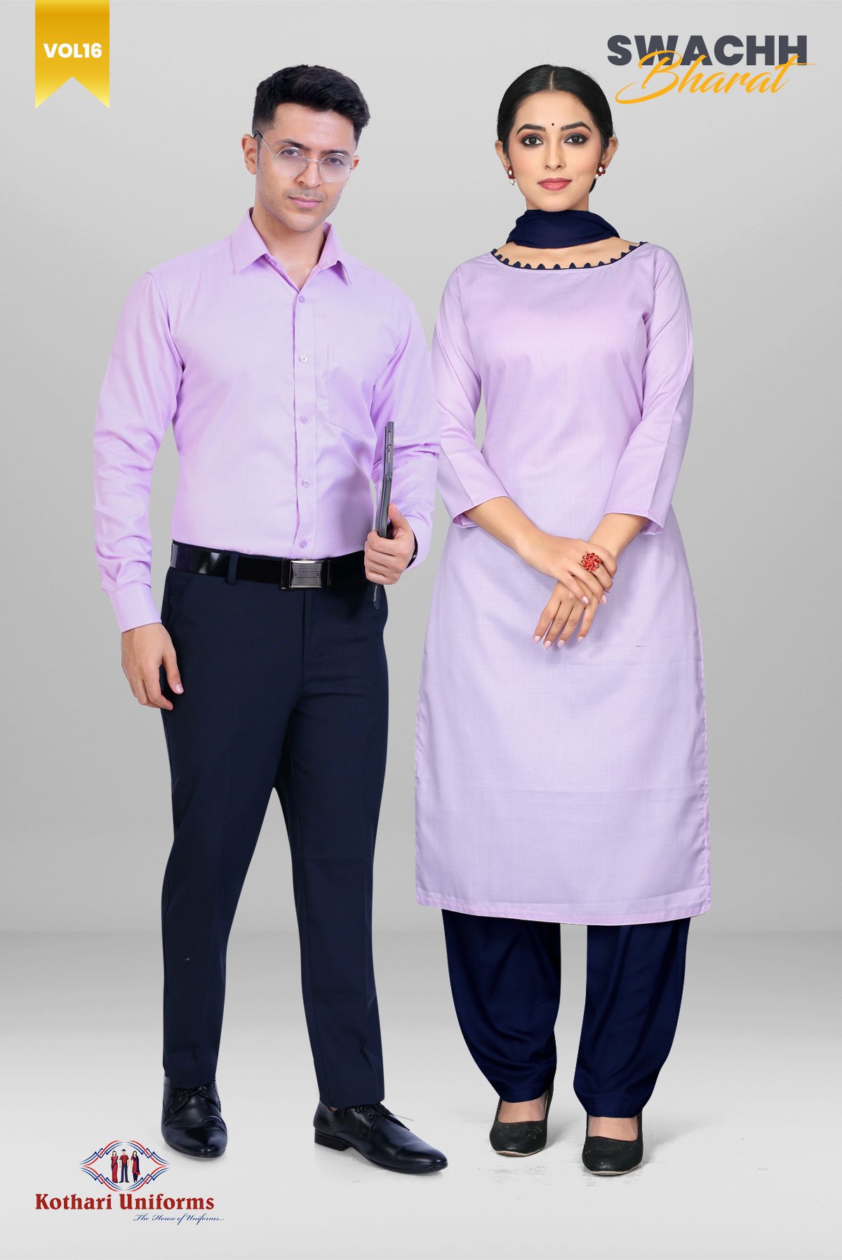 Swachh Bharat - MSBW4 Combo | KOTHARI UNIFORMS | Uniform Sarees