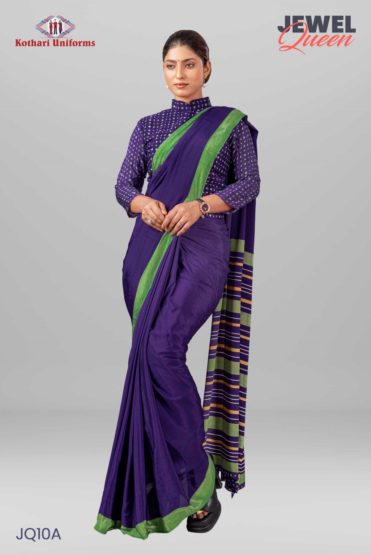 JQ10A - Uniform Sarees | Kothari Uniforms | Jewel Queen