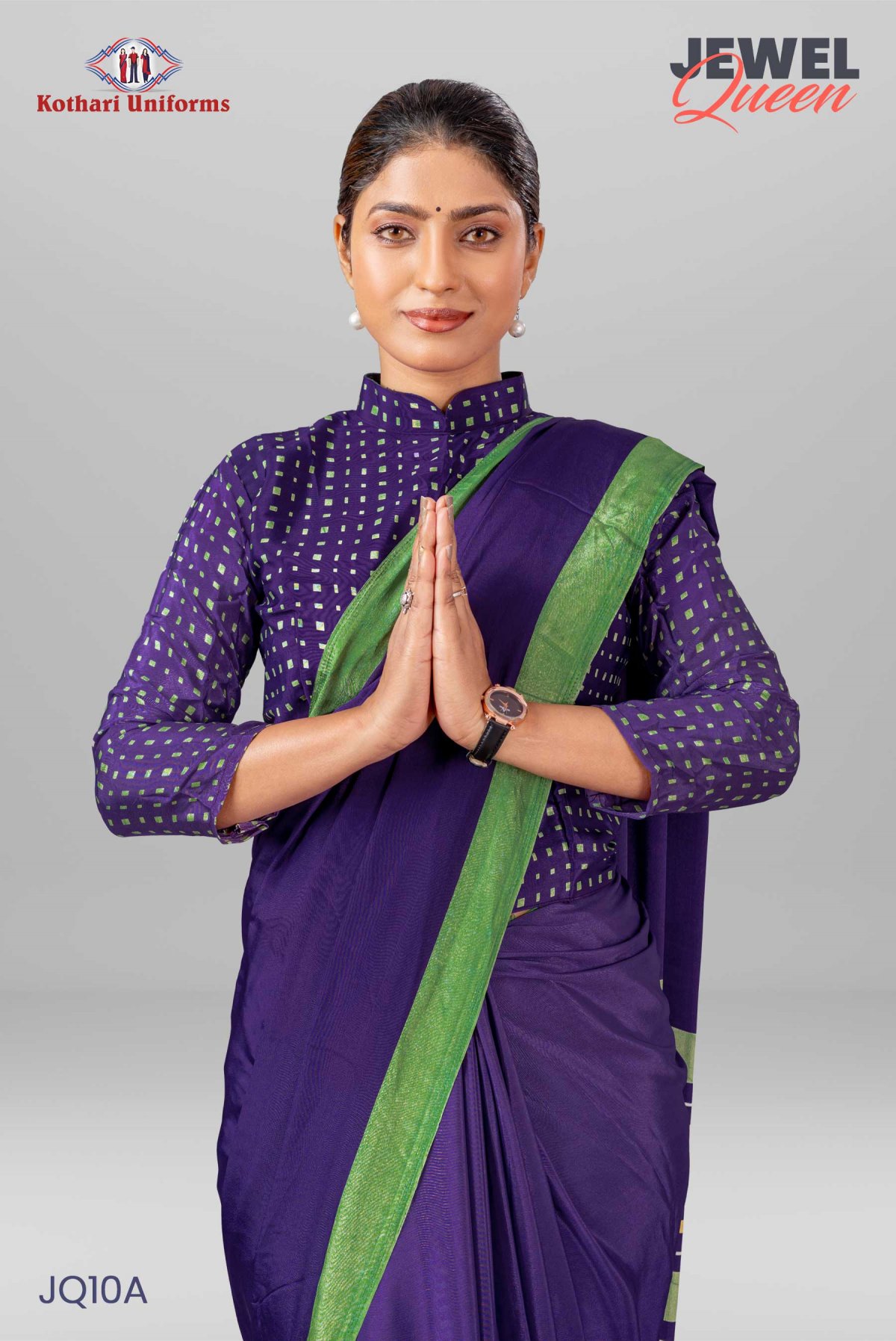 JQ10A - Uniform Sarees | Kothari Uniforms | Jewel Queen