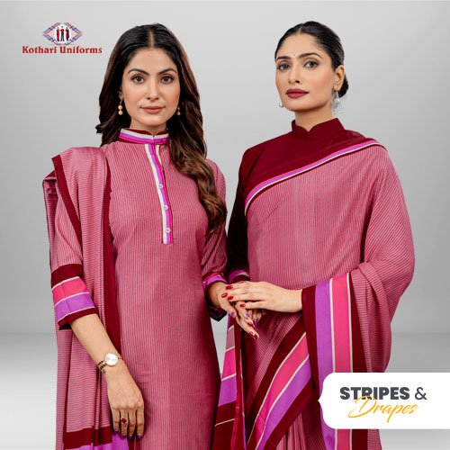 STD9 - Saree Salwar Uniform Combo | Kothari Uniforms | Stripes & Drapes